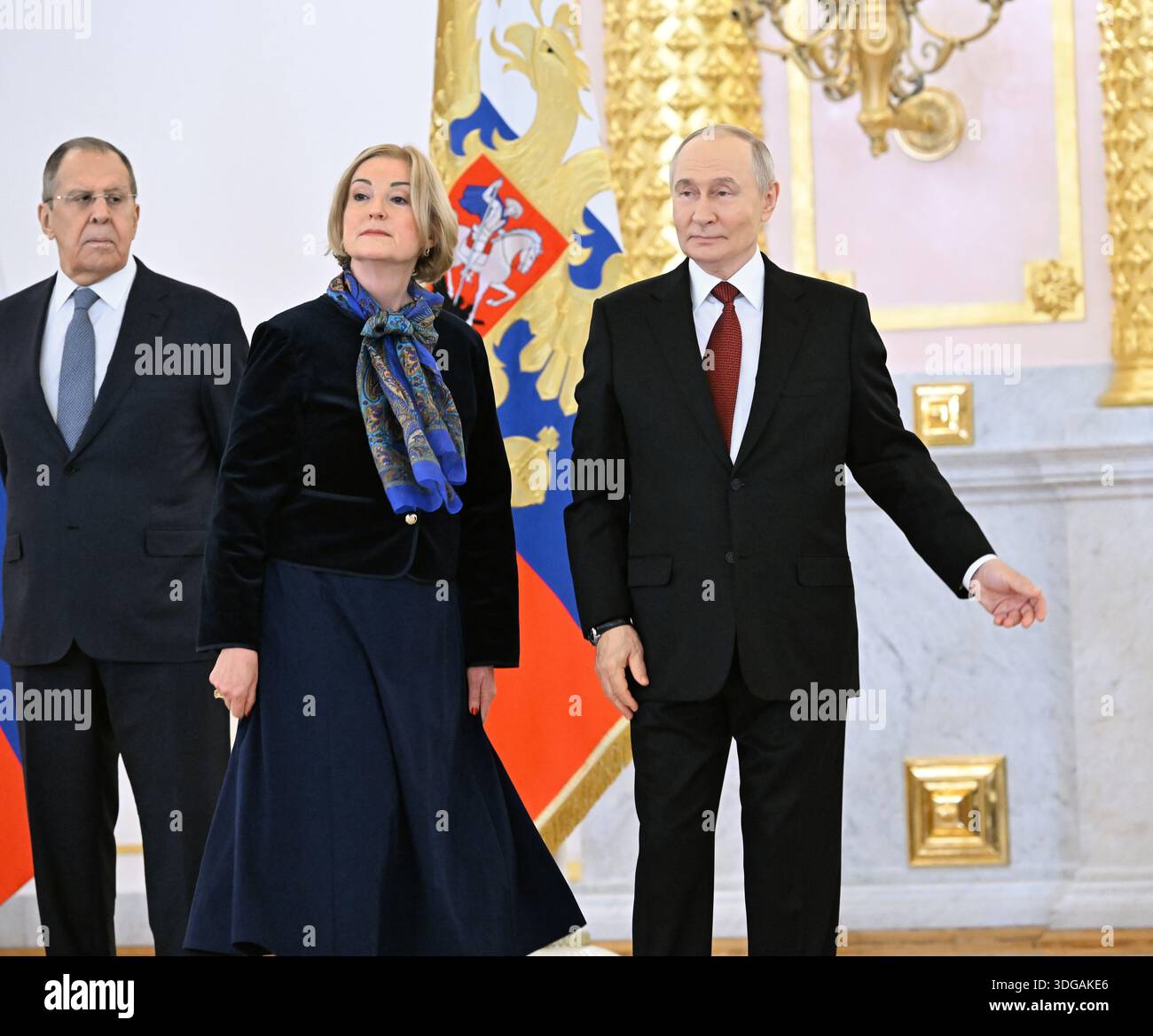 Moscow, Russia. 15th Jan, 2026. From left to right: Russian Foreign ...