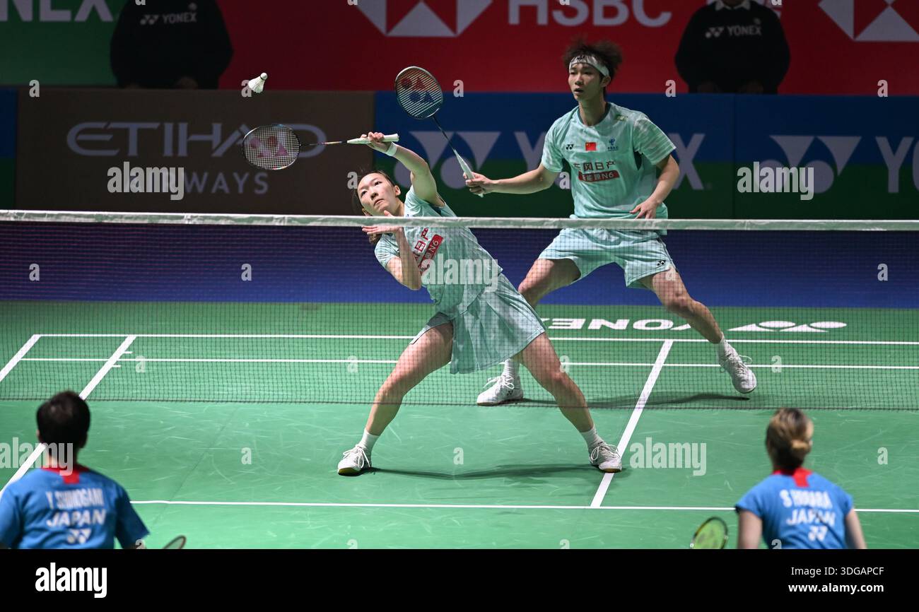 New Delhi, India. 16th Jan, 2026. China's Wei Yaxin (L) /Jiang Zhenbang ...