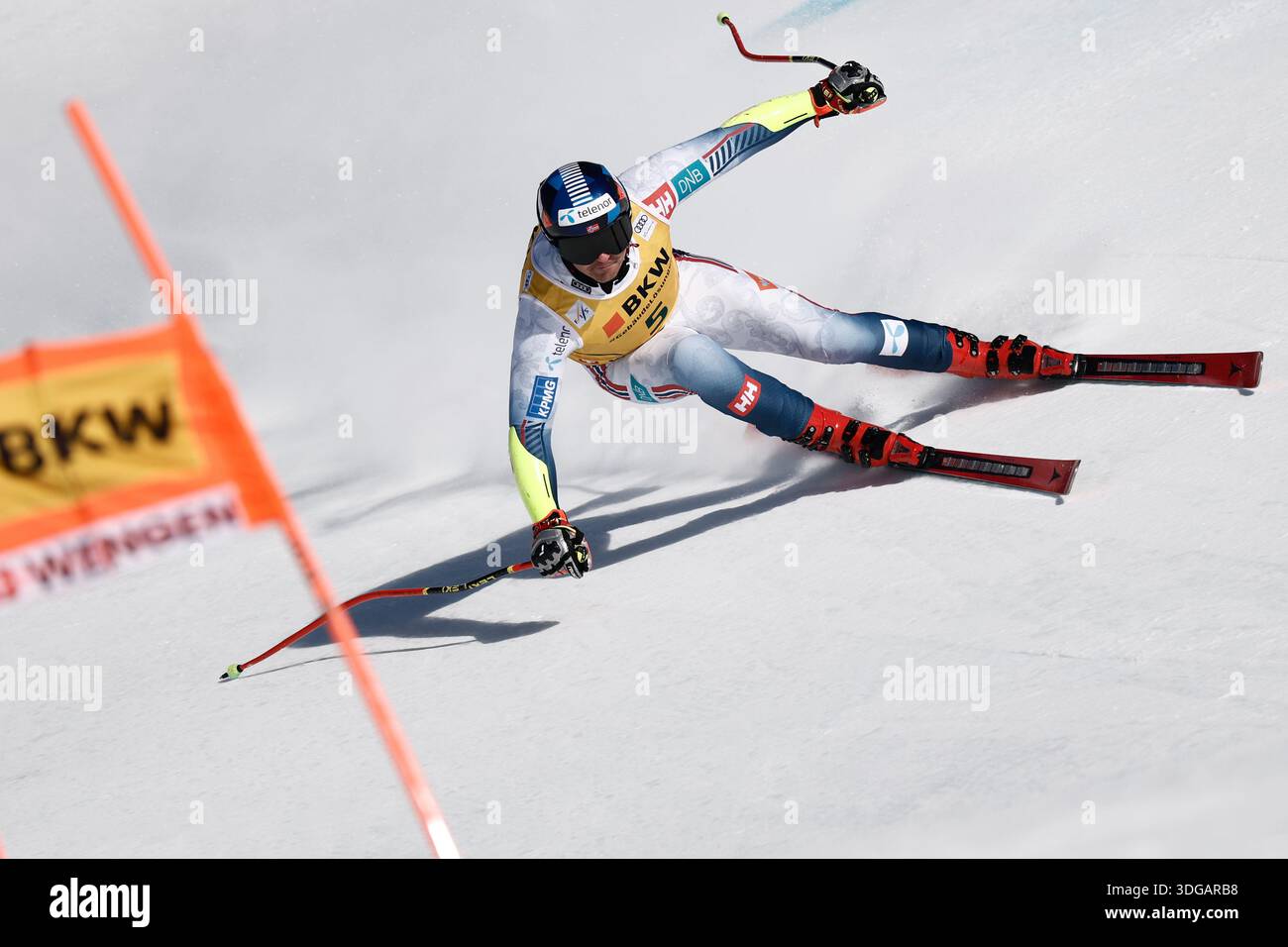 Norway's Adrian Smiseth Sejersted speeds down the course during an ...