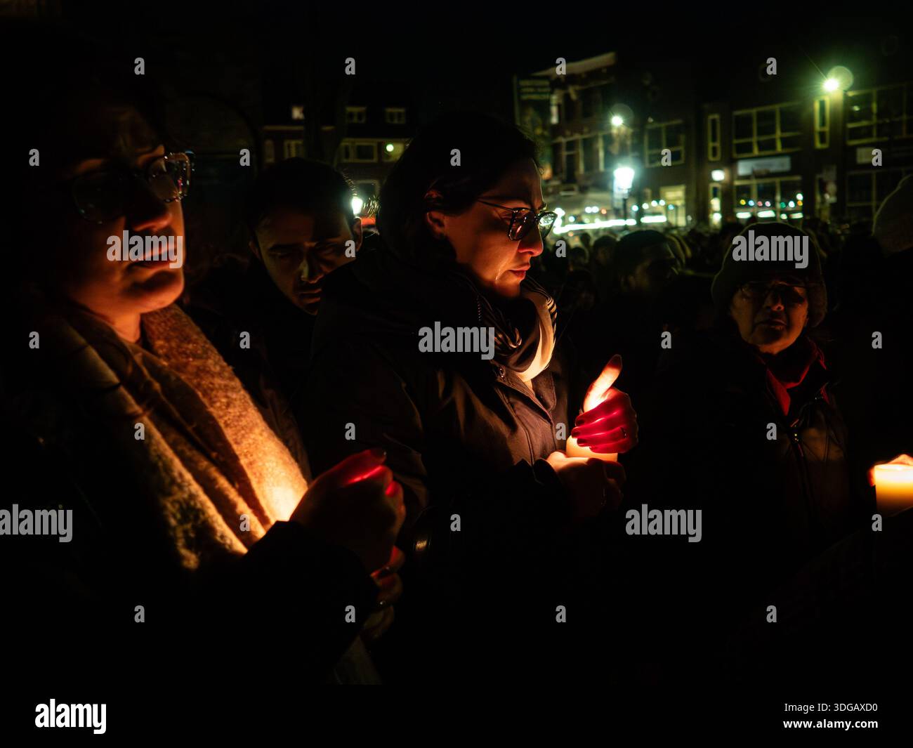 Utrecht, Netherlands. 15th Jan, 2026. Iranian women are seen crying as ...