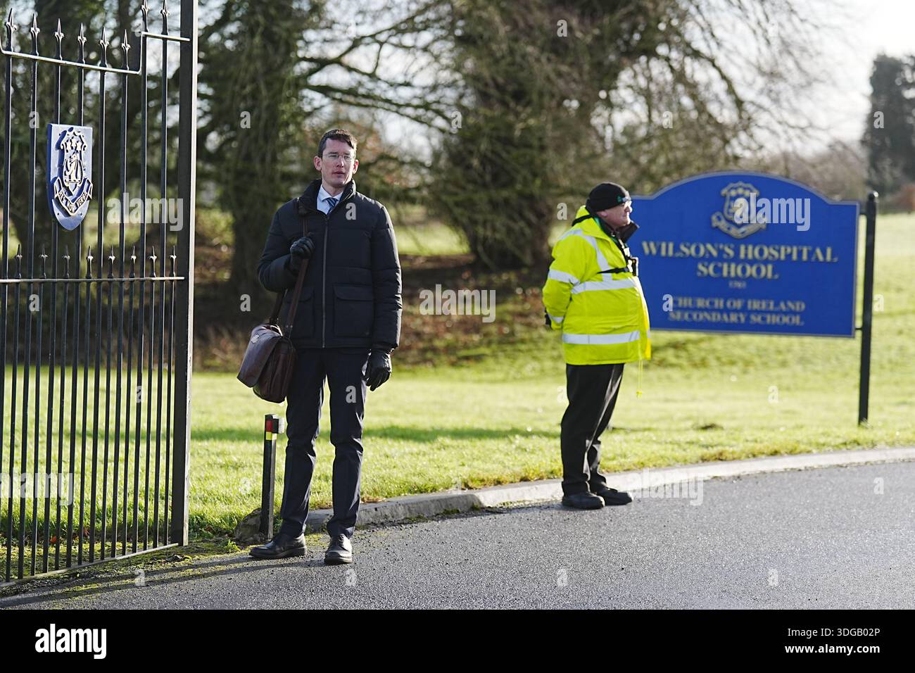 Enoch Burke outside Wilson´s Hospital School in Co Westmeath having ...