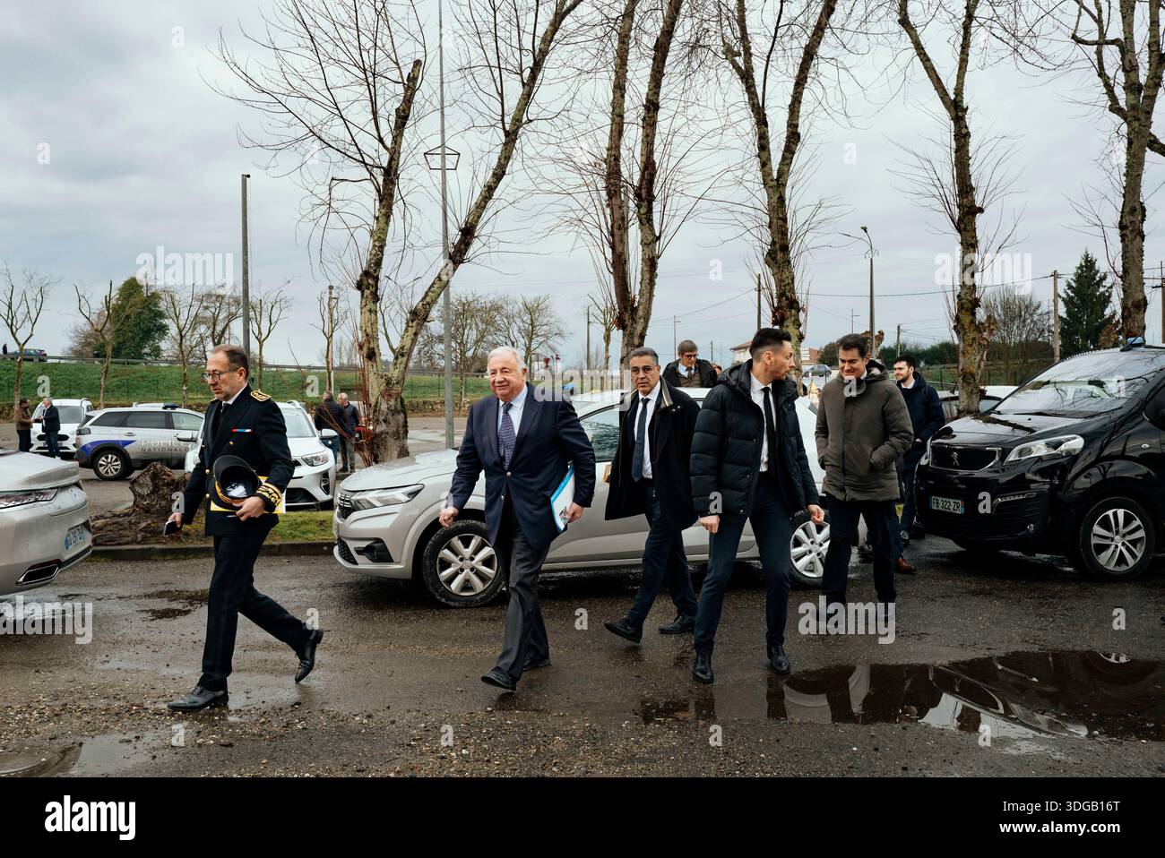Castelsarrasin, France. 16th Jan, 2026. Arrival of Mr. Gerard Larcher ...