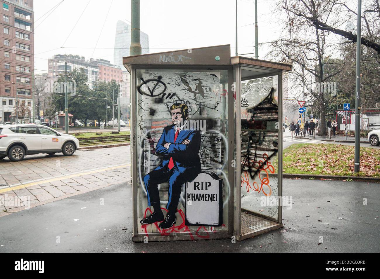 Milan, Italy. 16th Jan, 2026. MILAN - A new mural by AleXsandro Palombo ...
