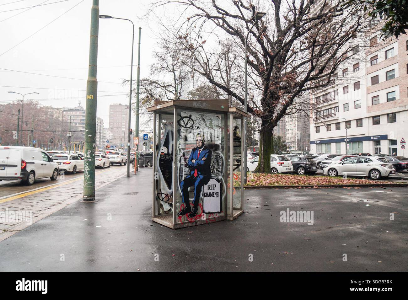 Milan, Italy. 16th Jan, 2026. MILAN - A new mural by AleXsandro Palombo ...
