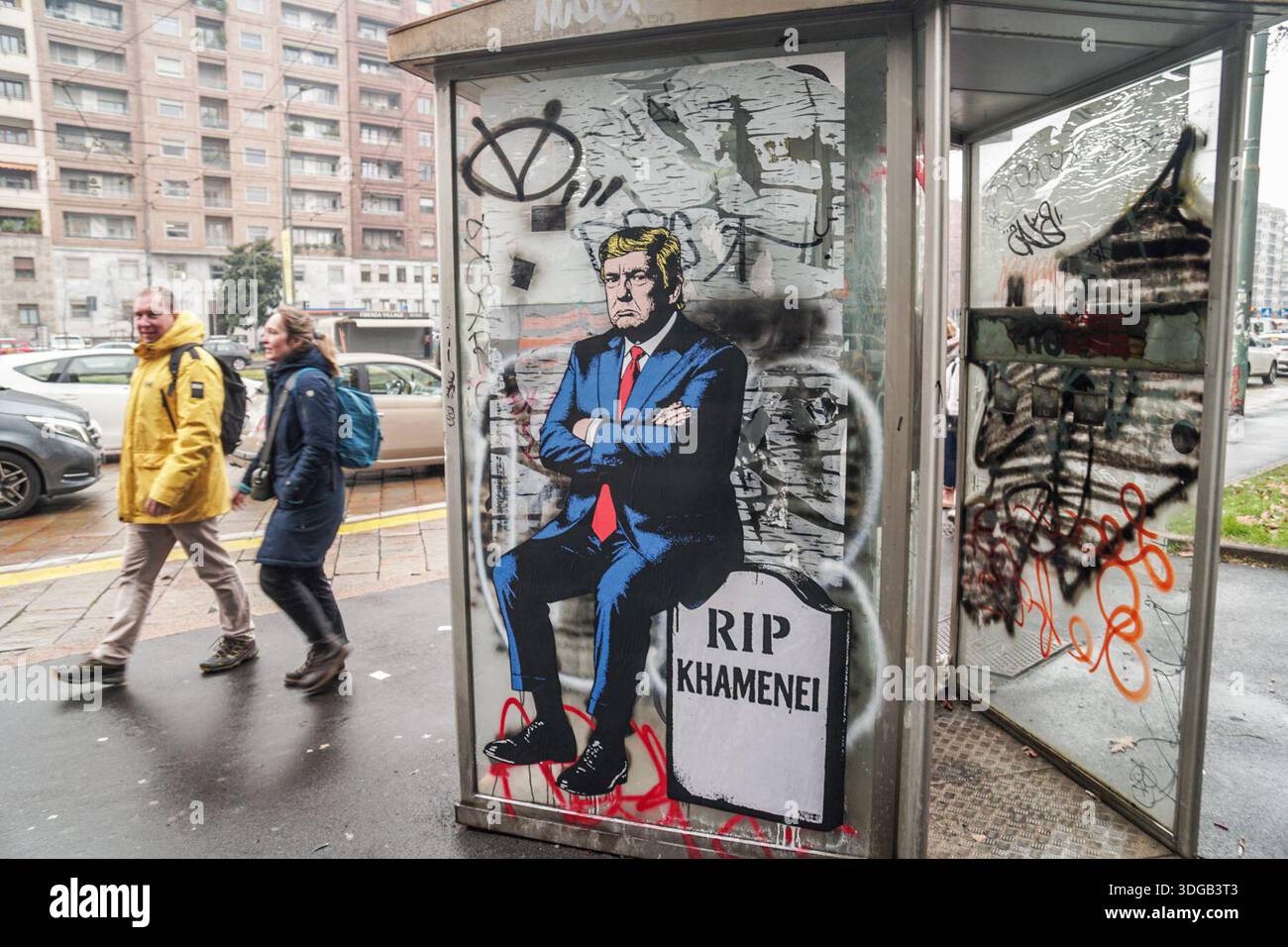 Milan, Italy. 16th Jan, 2026. MILAN - A new mural by AleXsandro Palombo ...