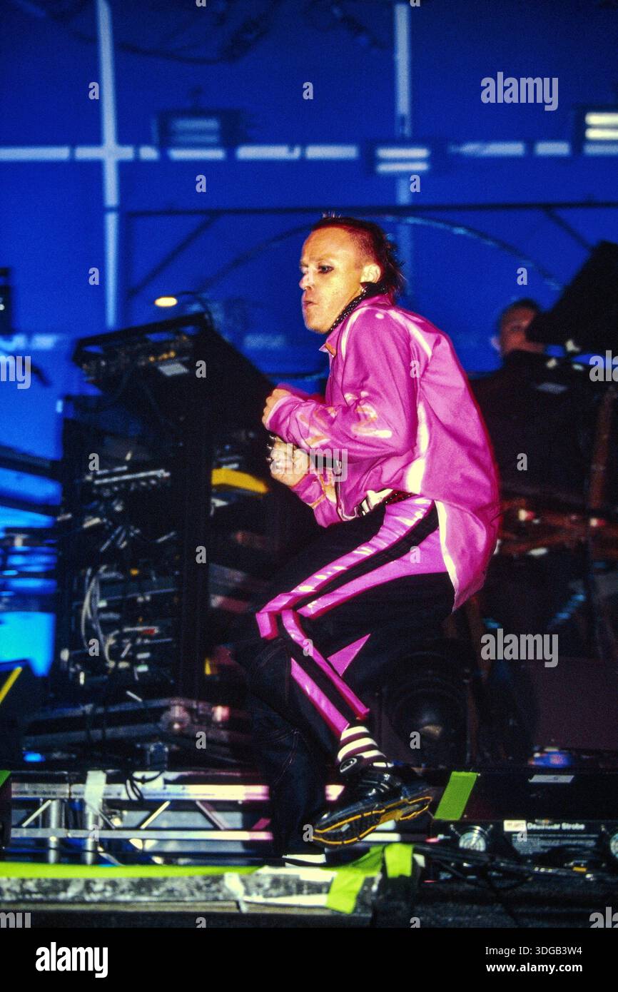 The Prodigy performing at the Reading Festival 2002 Stock Photo - Alamy