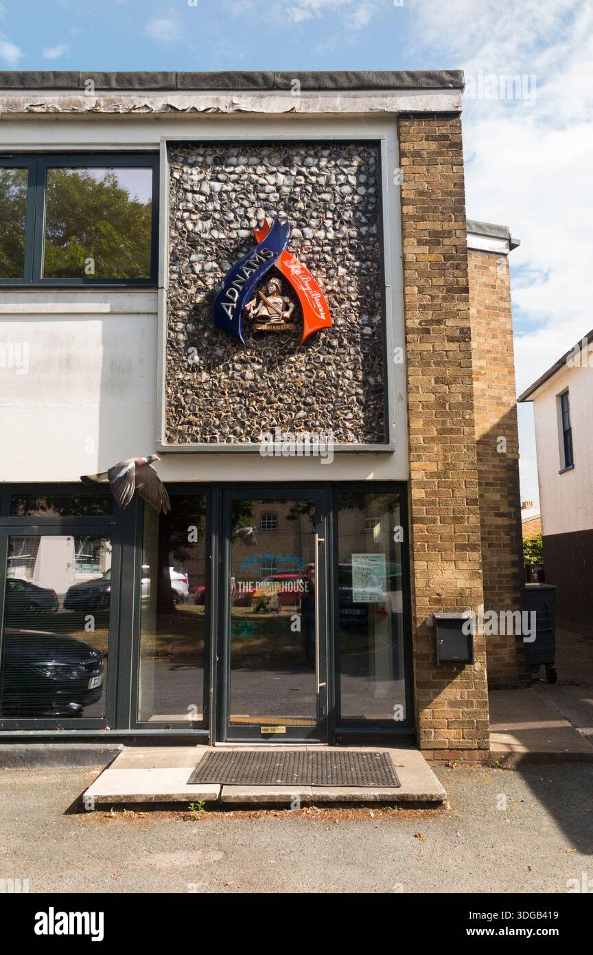 Front door entrance to the Sole Bay Brewery operated by traditional ...