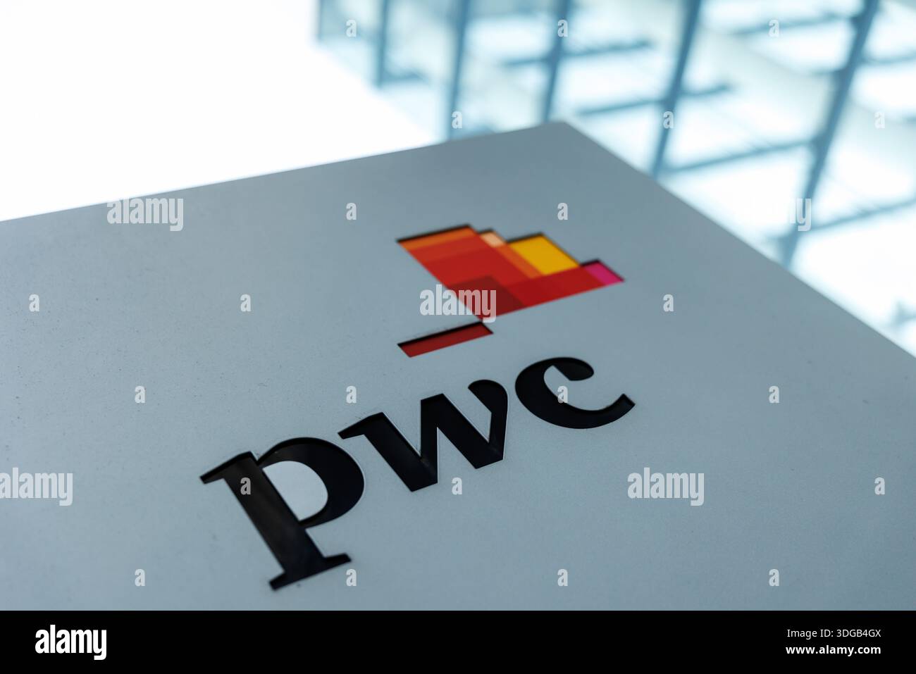 15 January 2026, Bavaria, Munich: The logo of PricewaterhouseCoopers ...