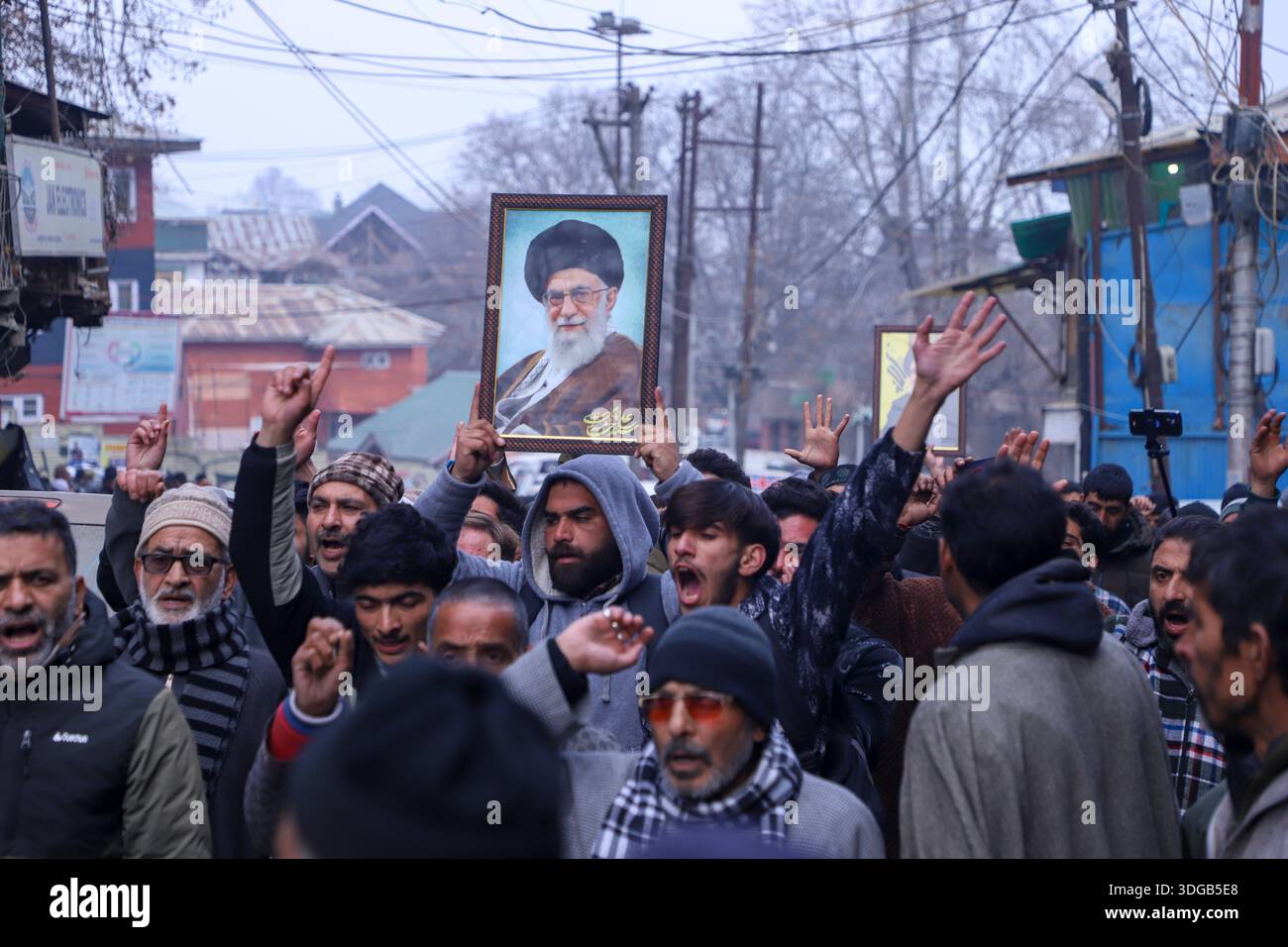 Budgam, Jammu And Kashmir, India. 16th Jan, 2026. Kashmiri Shia Muslims ...