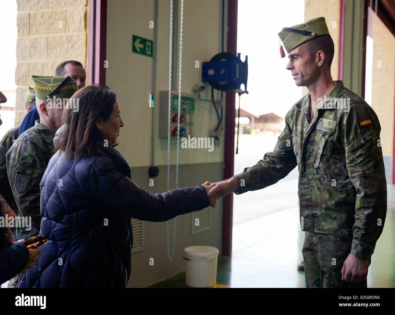The Minister of Defence, Margarita Robles, during the act of delivery ...
