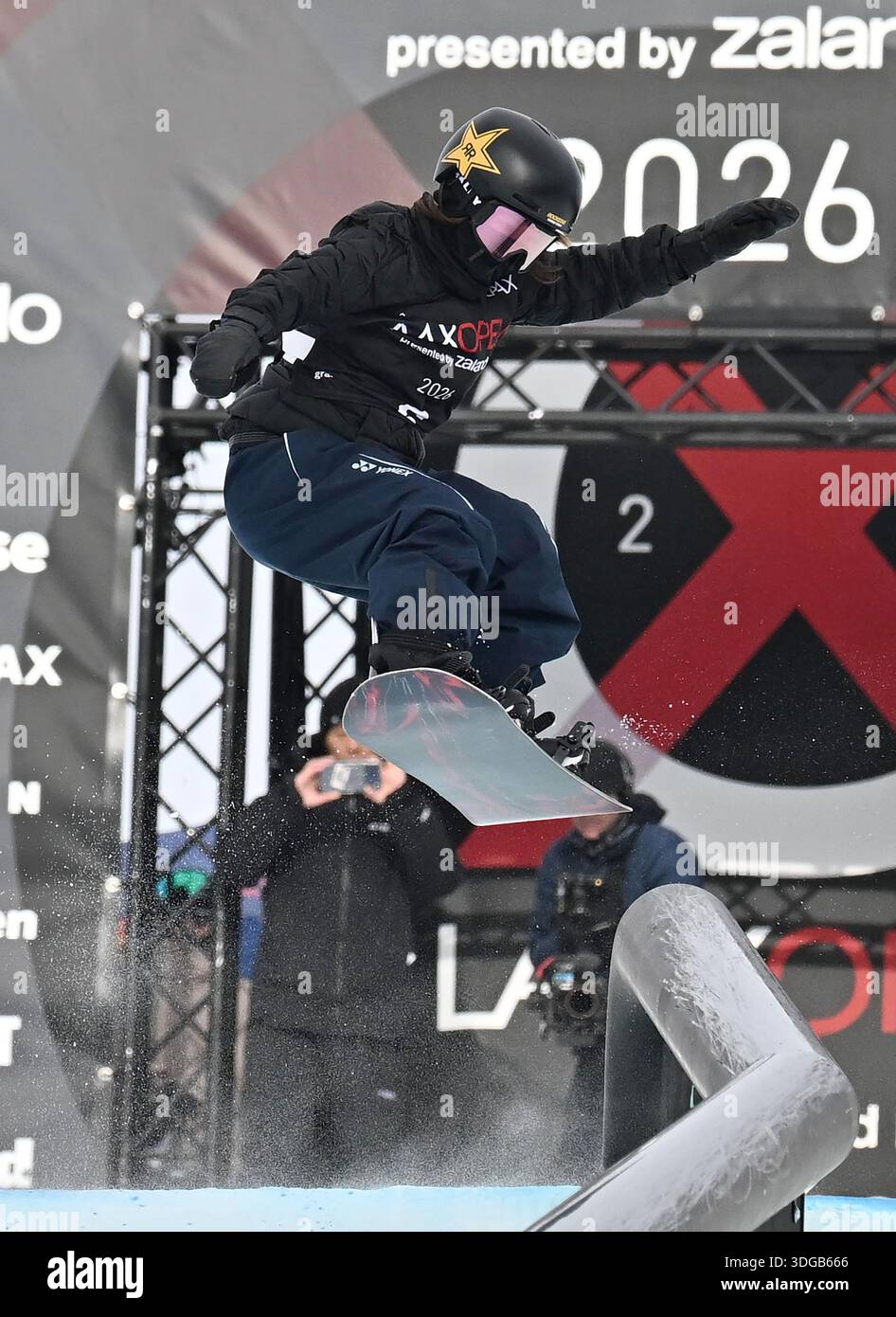 Reira Iwabuchi of Japan competes in the women's snowboard slopestyle ...