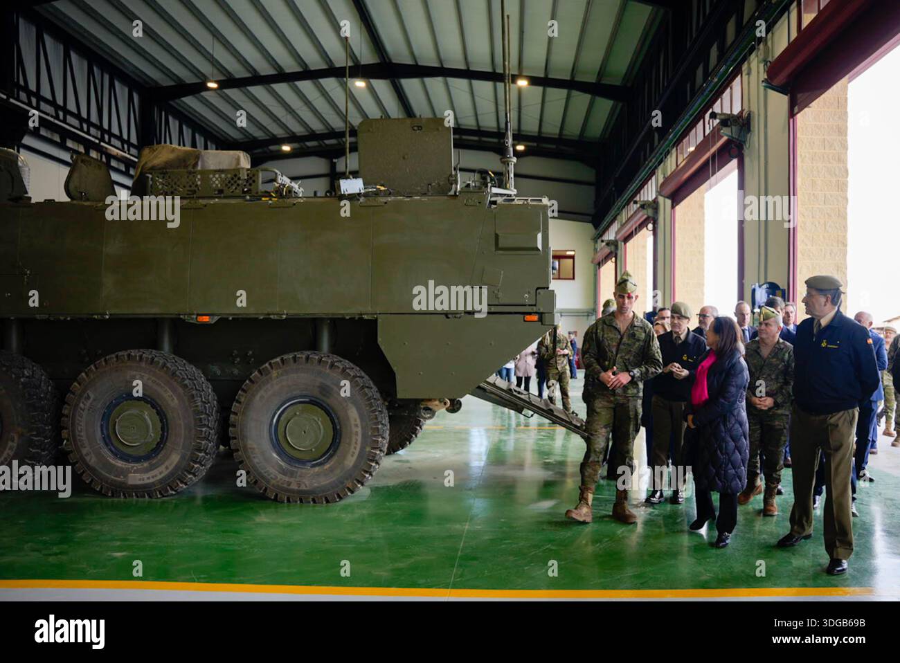 The Minister of Defence, Margarita Robles, during the act of delivery ...