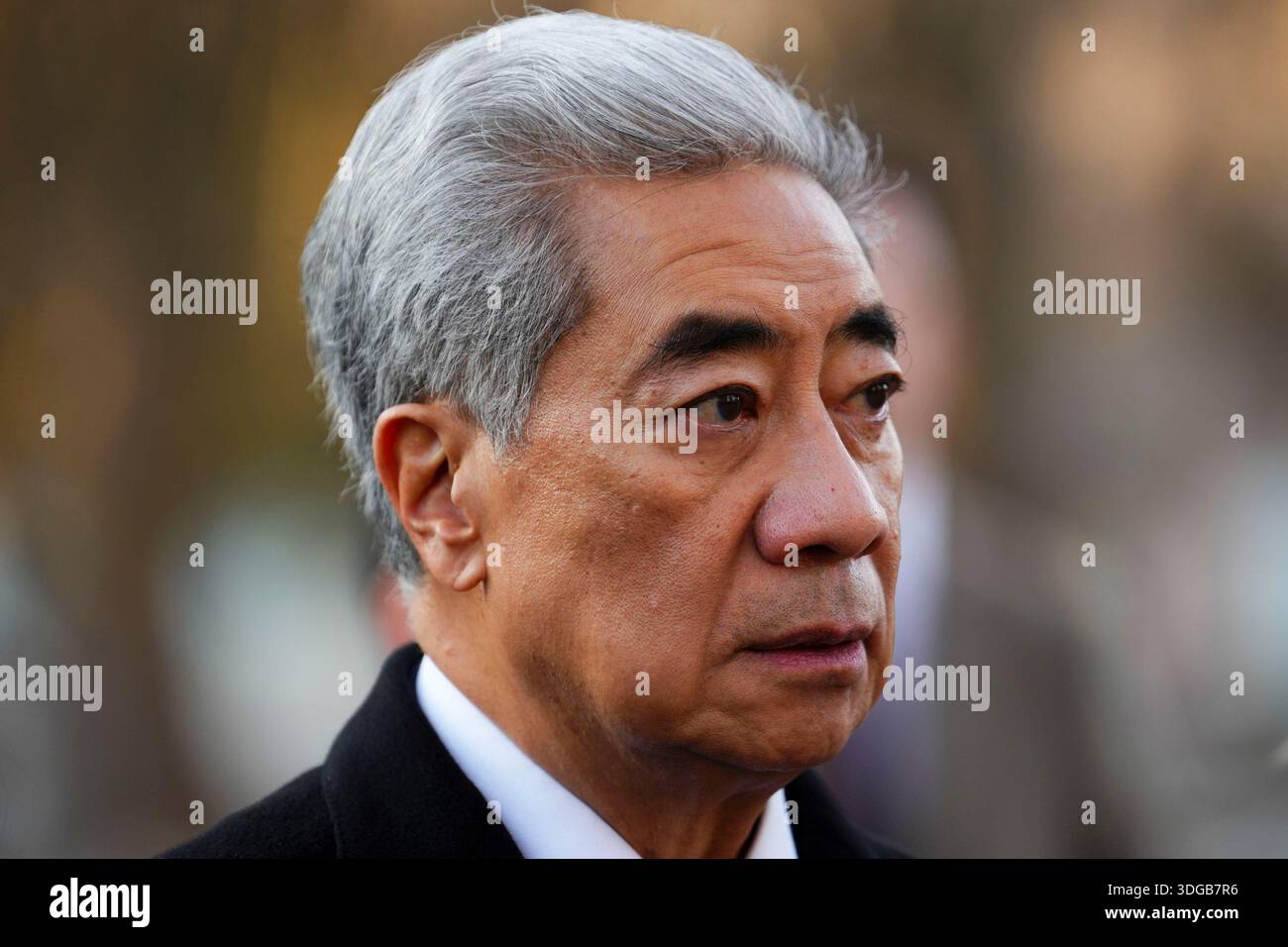 Liberal member of Parliament Micheal Ma looks on as Prime Minister Mark ...