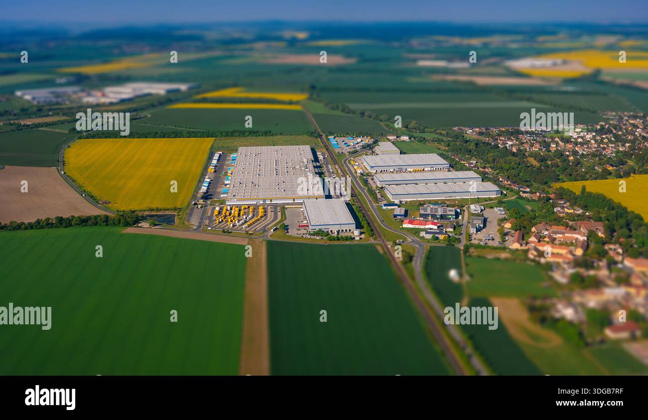 Aerial view complex industrial hi-res stock photography and images - Alamy