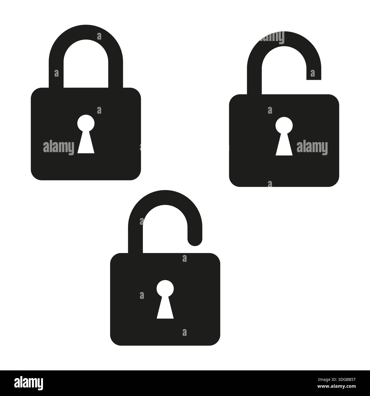 Lock security icon. Safe protection vector. Closed padlock sign ...
