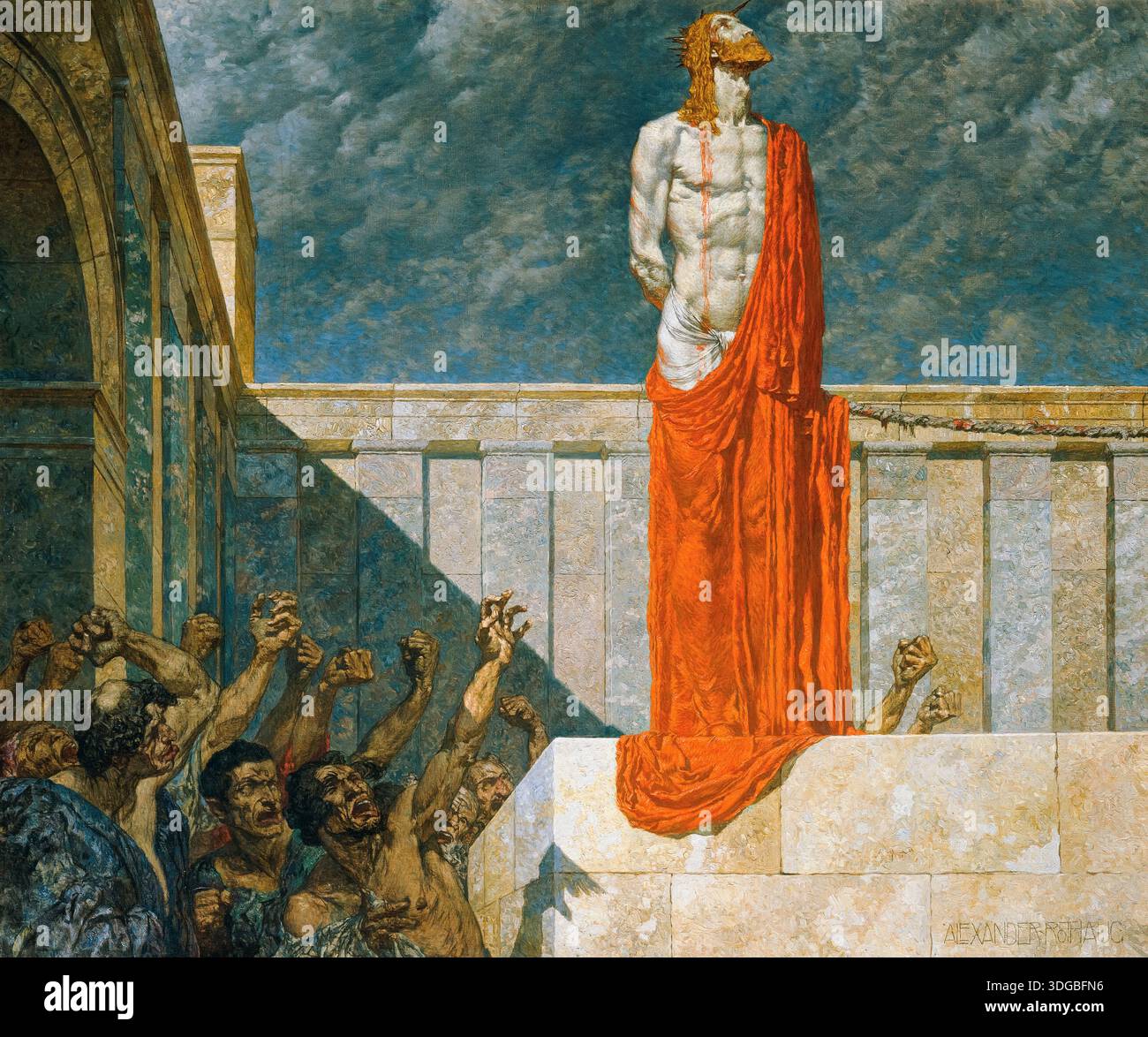 Alexander Rothaug, Crucify him! (Ans Kreuz mit ihm!), painting in ...