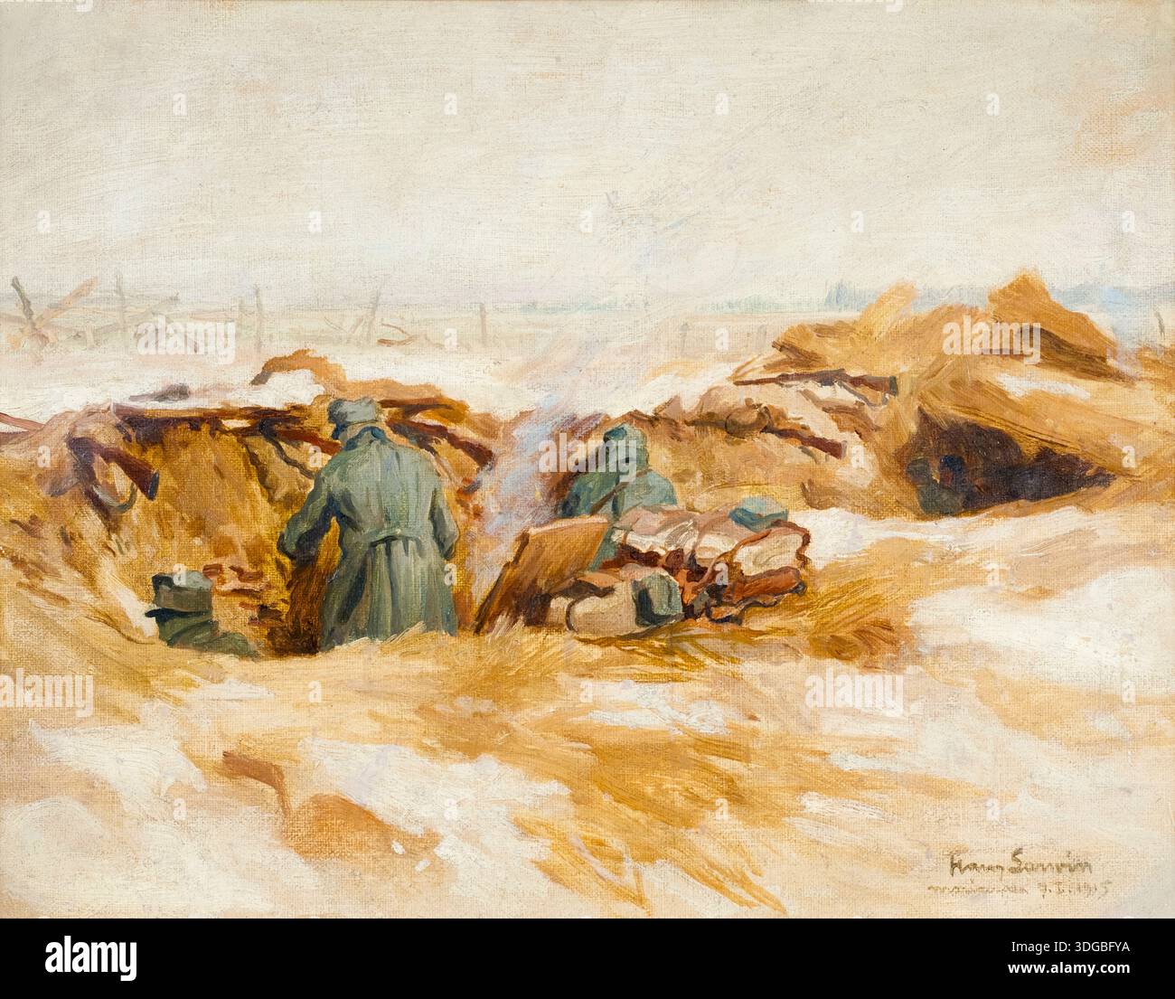 Trench soldiers painting hi-res stock photography and images - Alamy