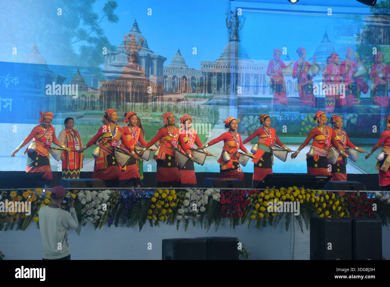 Siliguri, West Bengal, India. 16th Jan, 2026. Dancers perform ...