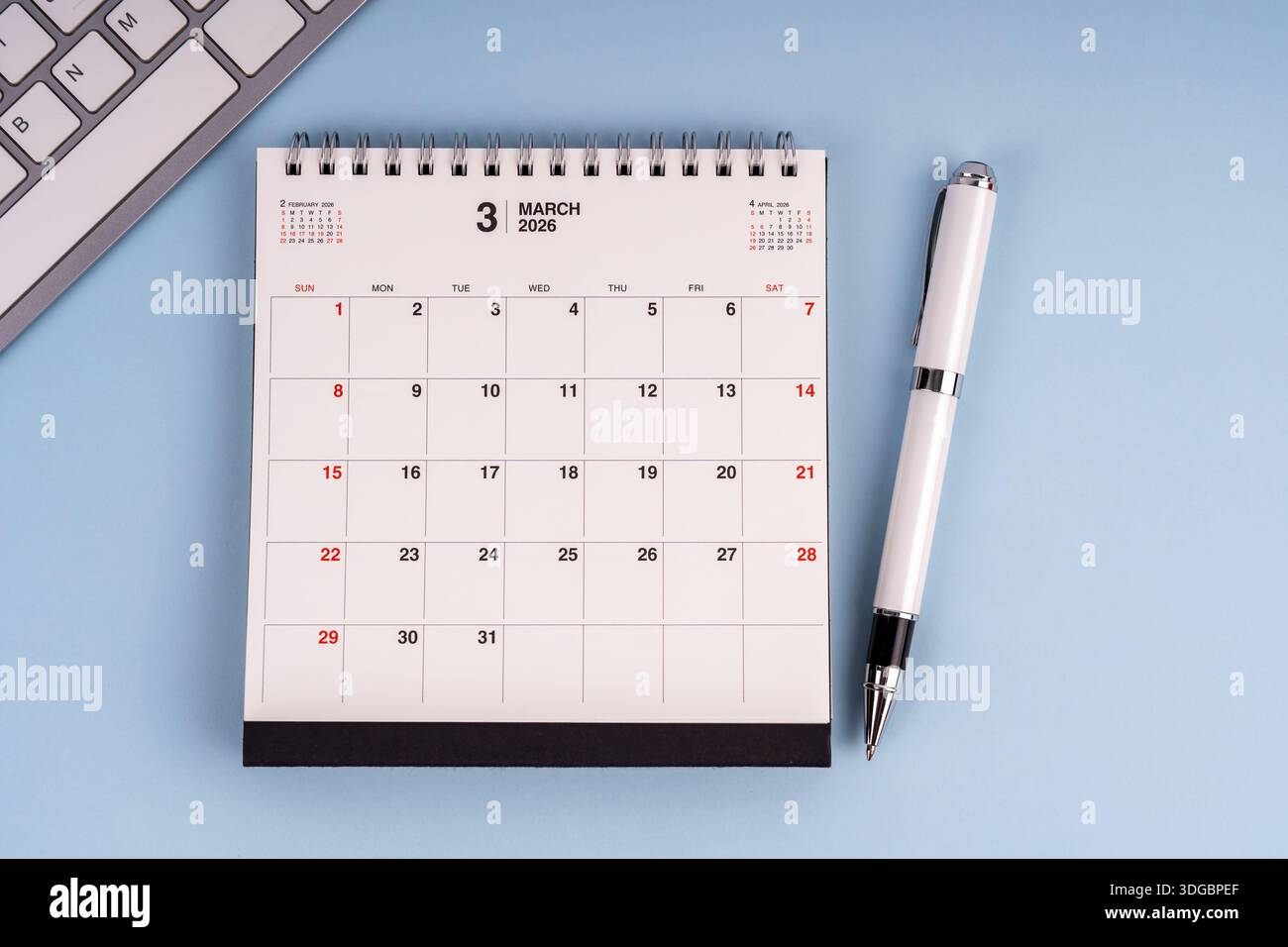 Calendar 2026 template week hi-res stock photography and images - Alamy