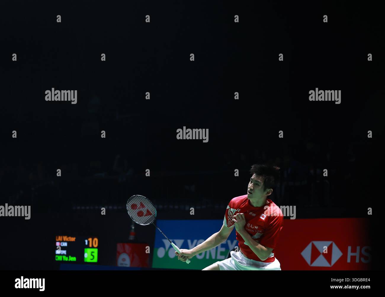 Victor LAI of Canada vs. CHI Yu Jen of Chinese Taipei during Men's ...