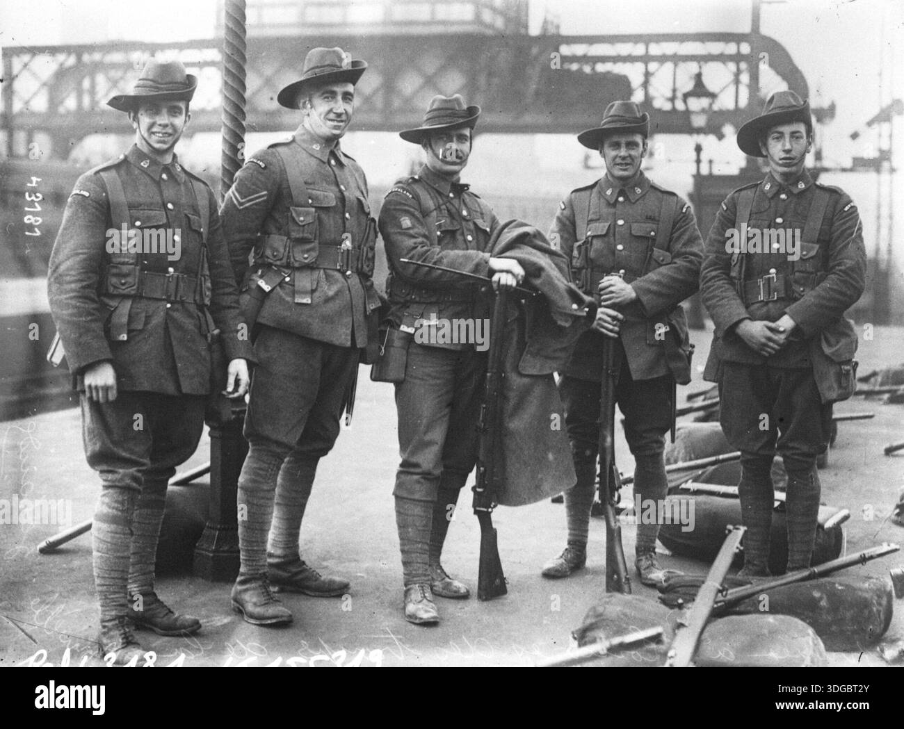 A historic press photograph from November 1914 capturing the arrival of ...