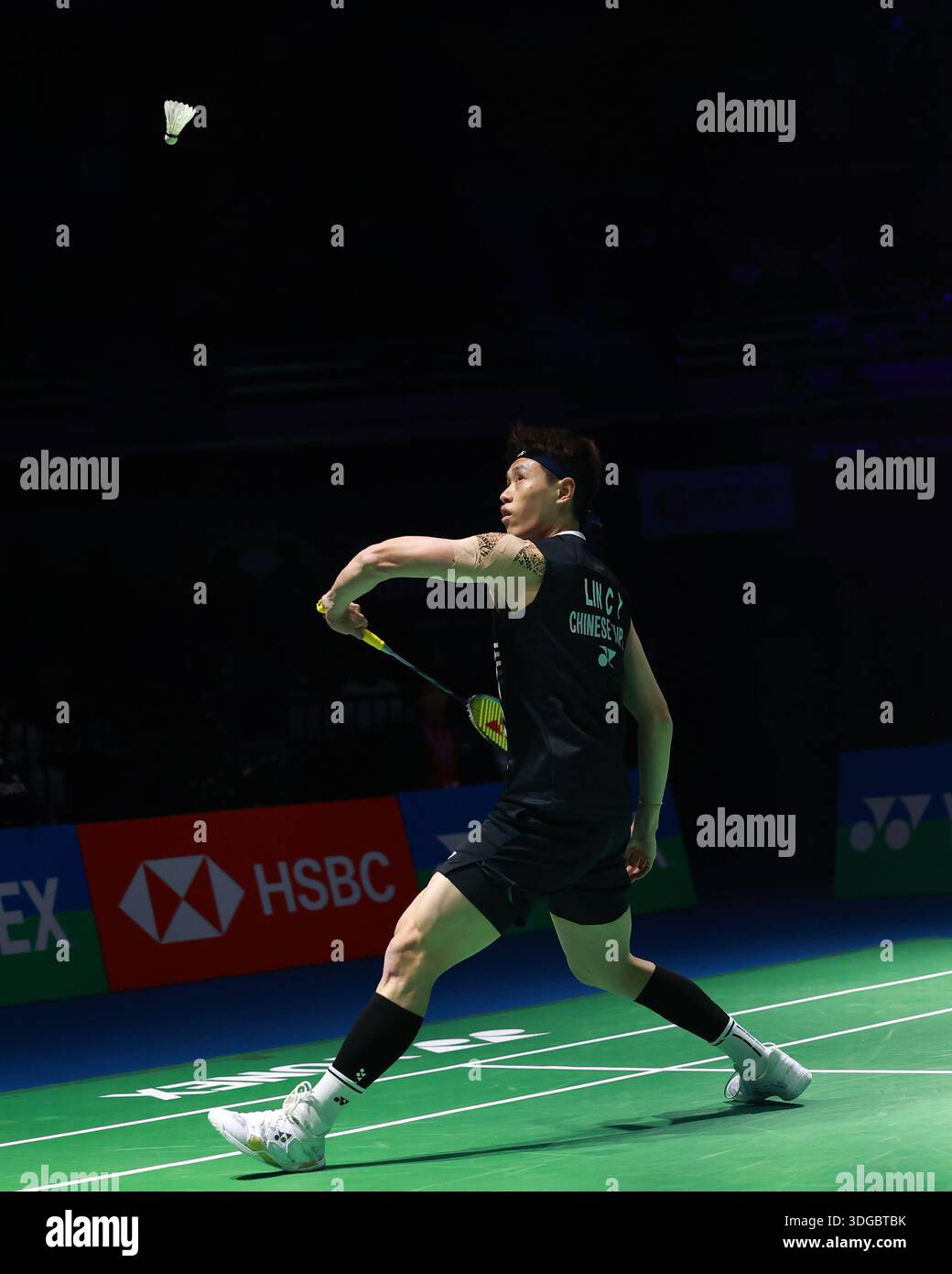 Lakshya Sen of India vs. LIN Chun-Yi of Chinese Taipei during Men's ...