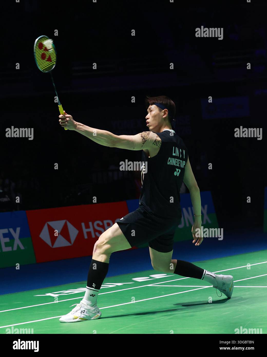 Lakshya Sen of India vs. LIN Chun-Yi of Chinese Taipei during Men's ...