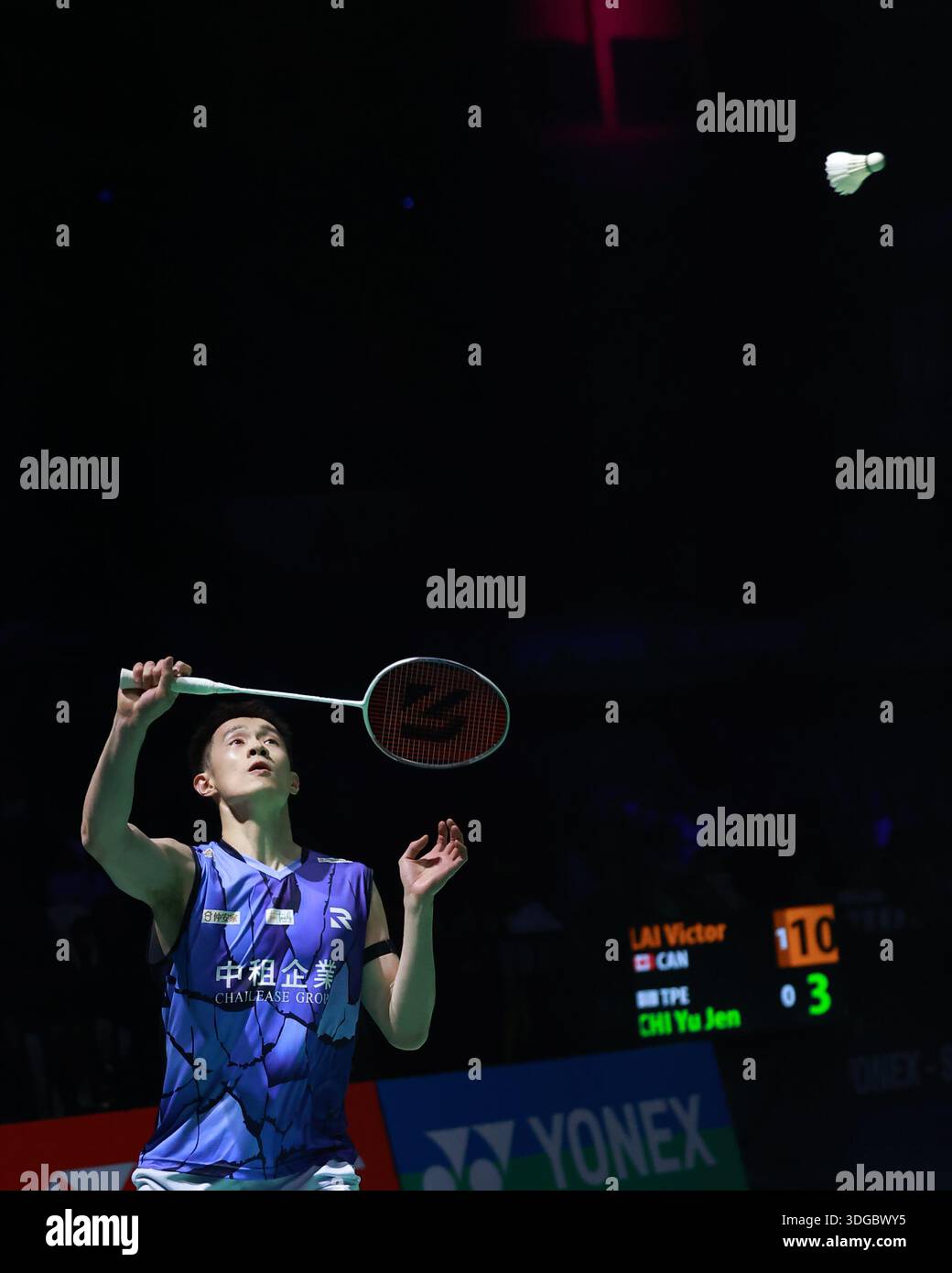Victor LAI of Canada vs. CHI Yu Jen of Chinese Taipei during Men's ...