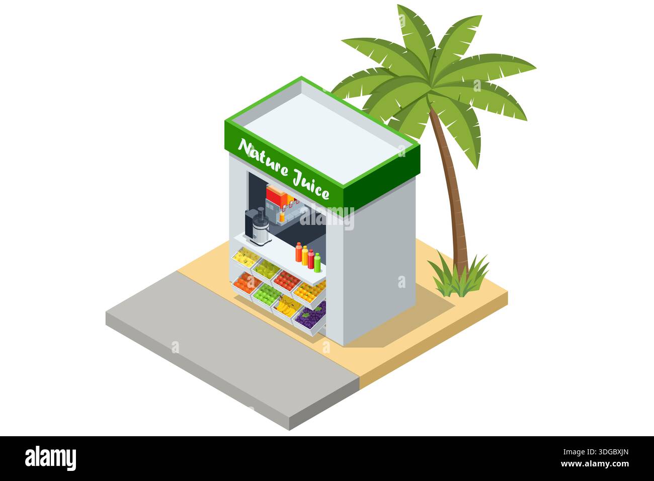 Palm tree cafe in Stock Vector Images - Alamy