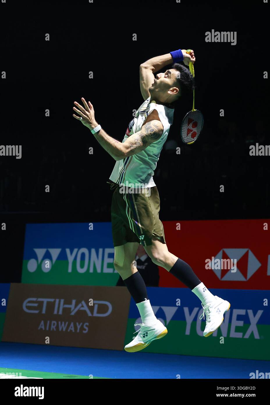 Lakshya Sen of India vs. LIN Chun-Yi of Chinese Taipei during Men's ...