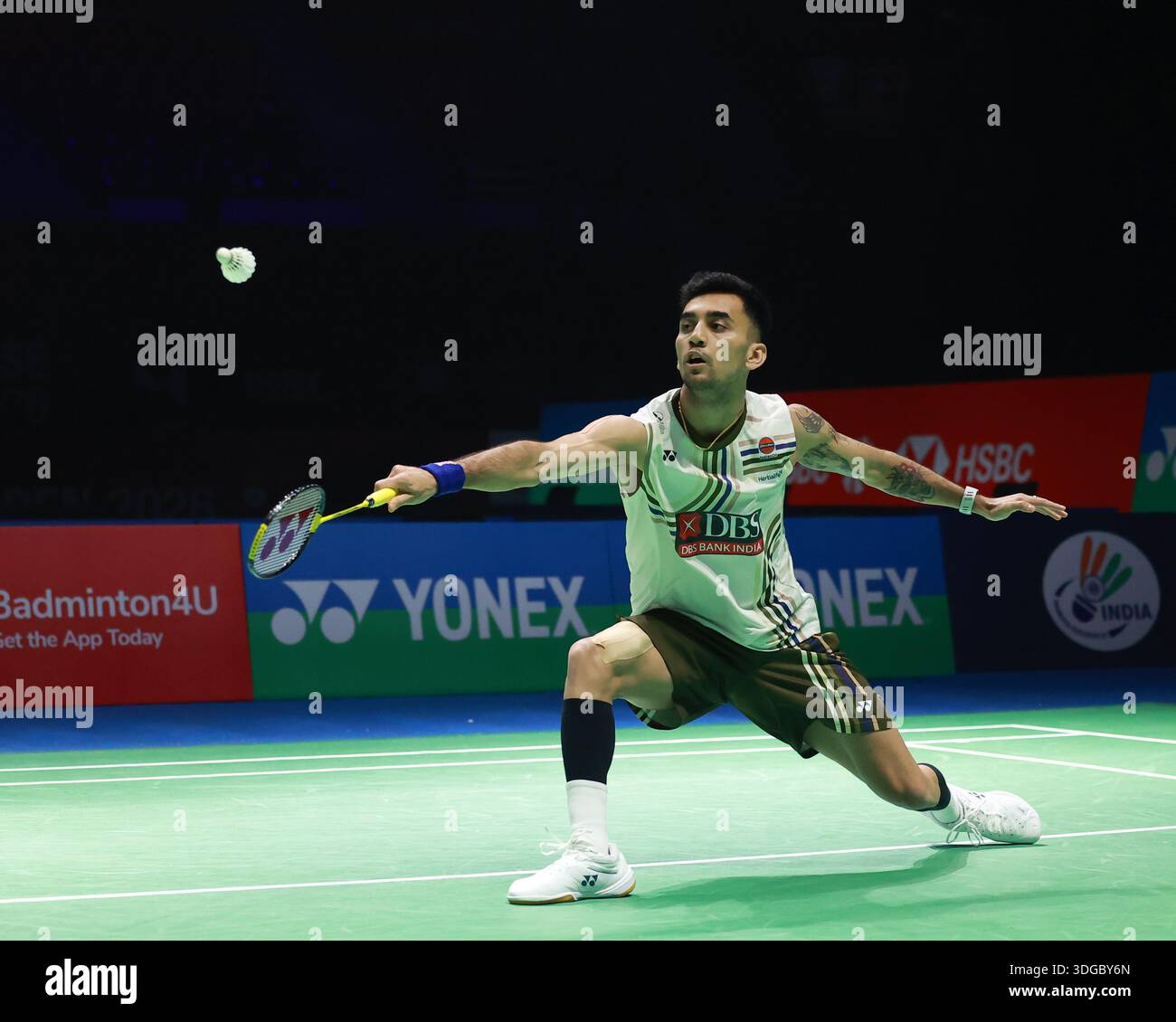 Lakshya Sen of India vs. LIN Chun-Yi of Chinese Taipei during Men's ...