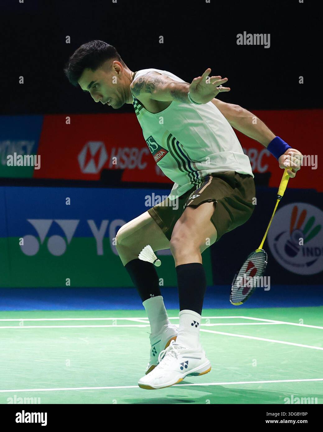 Lakshya Sen of India vs. LIN Chun-Yi of Chinese Taipei during Men's ...