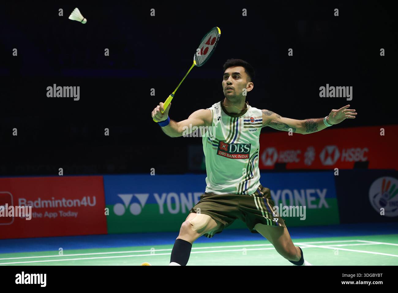 Lakshya Sen of India vs. LIN Chun-Yi of Chinese Taipei during Men's ...