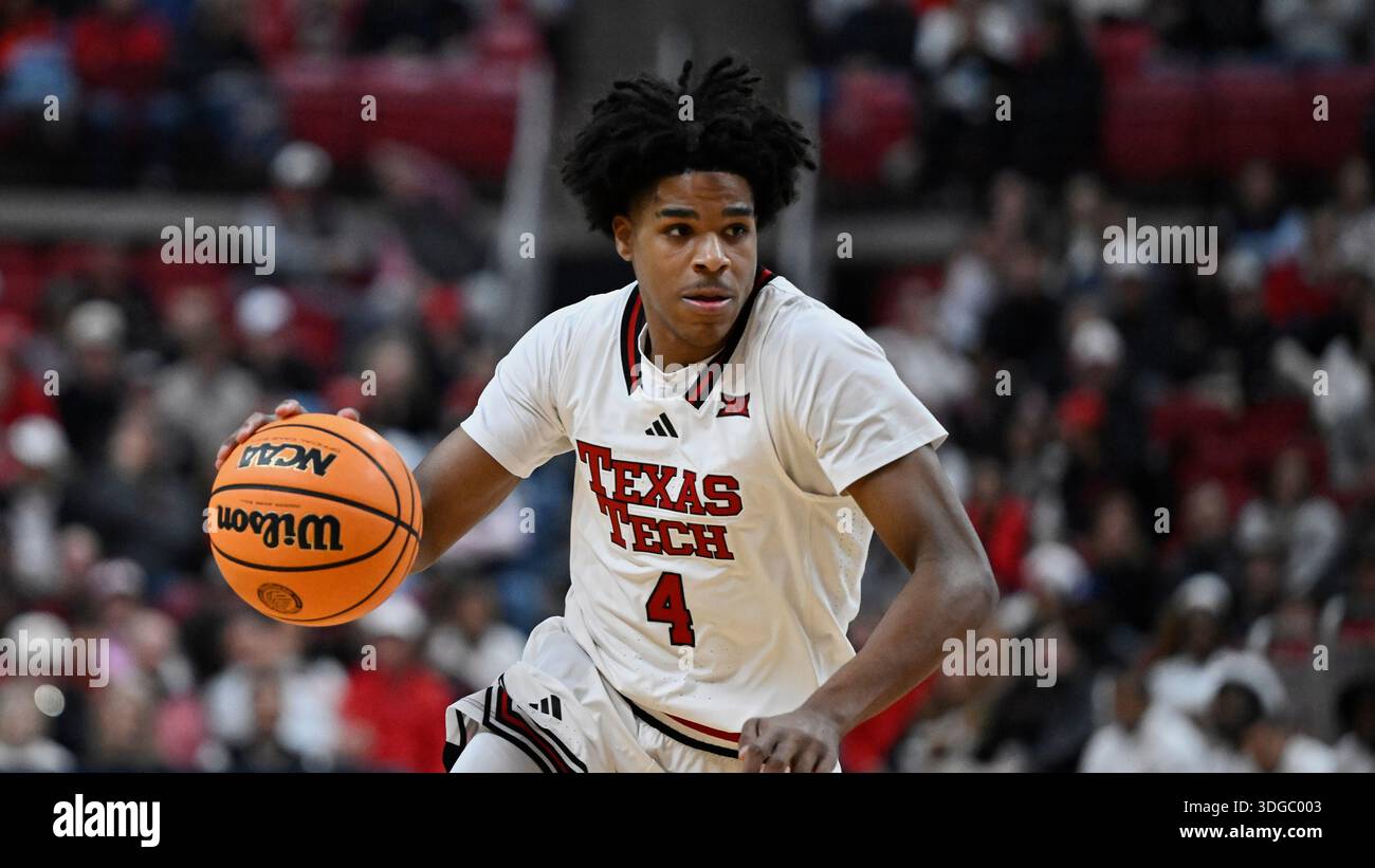 Texas Tech guard Christian Anderson (4) brings the ball up court ...
