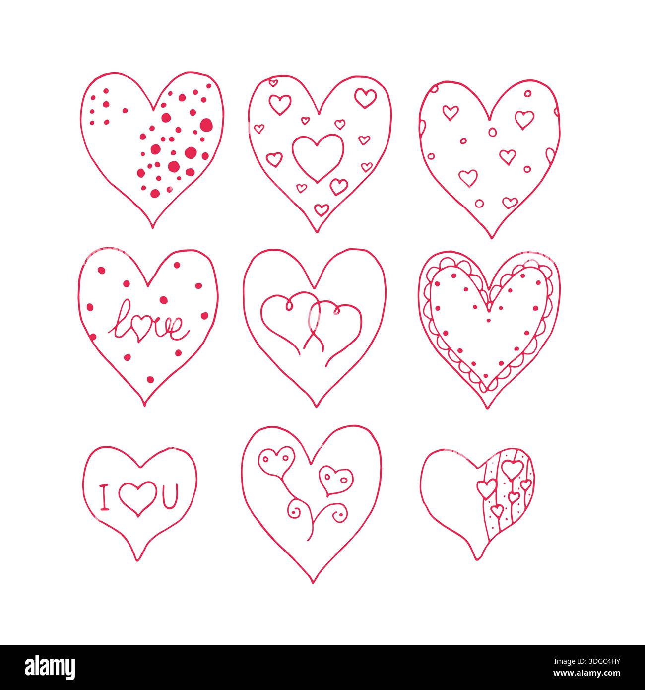 Vector drawing hand cute Stock Vector Images - Alamy