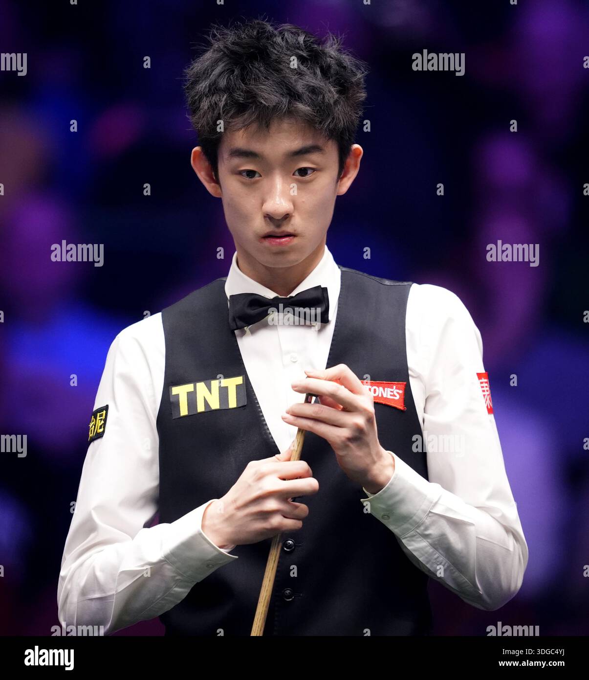 Wu Yize in action against Xiao Guodong (out of picture) on day six of ...
