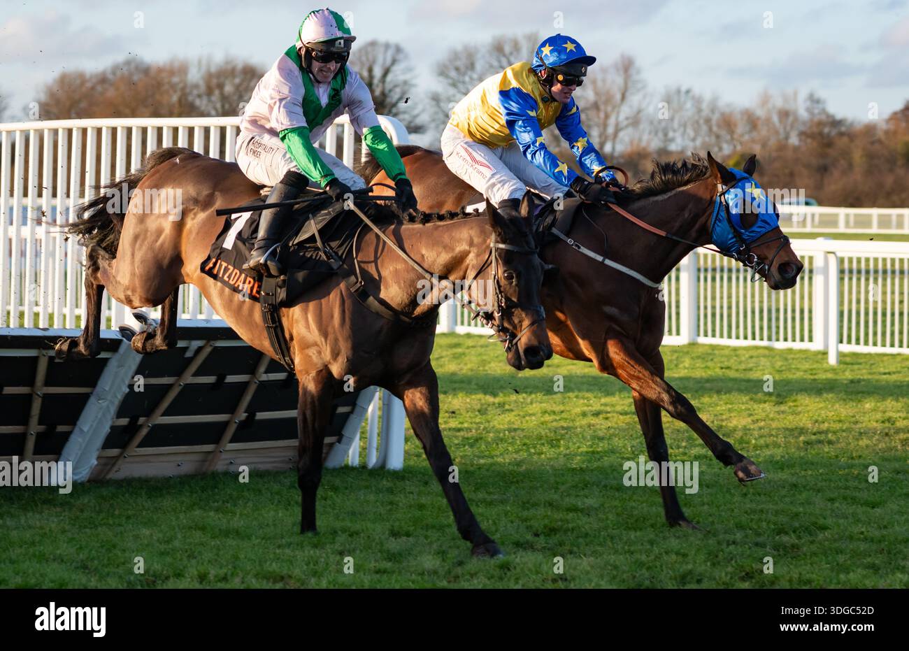 Windsor, UK, Friday 16th January 2026; Hot Fuss and jockey David Bass ...