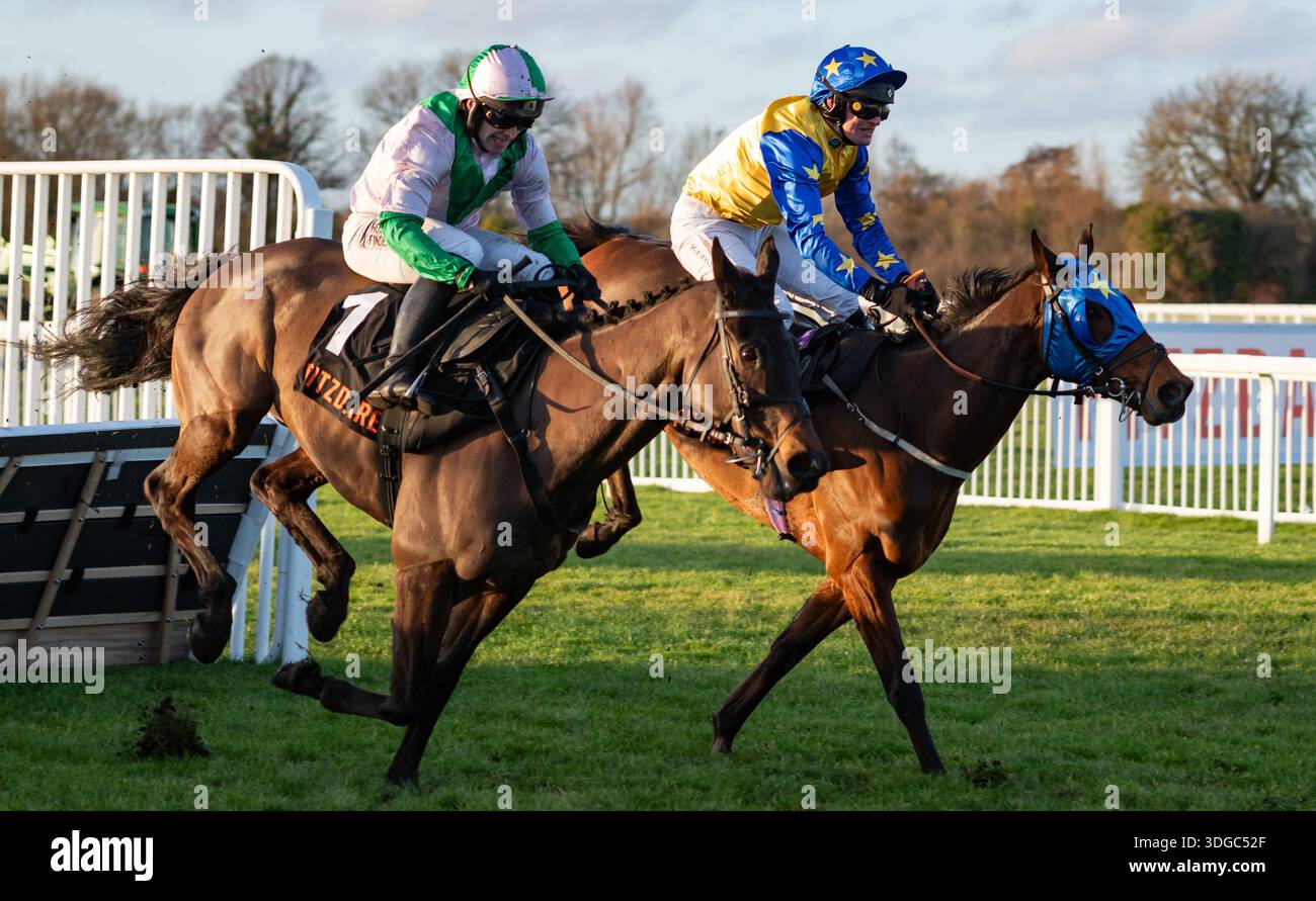 Windsor, UK, Friday 16th January 2026; Hot Fuss and jockey David Bass ...