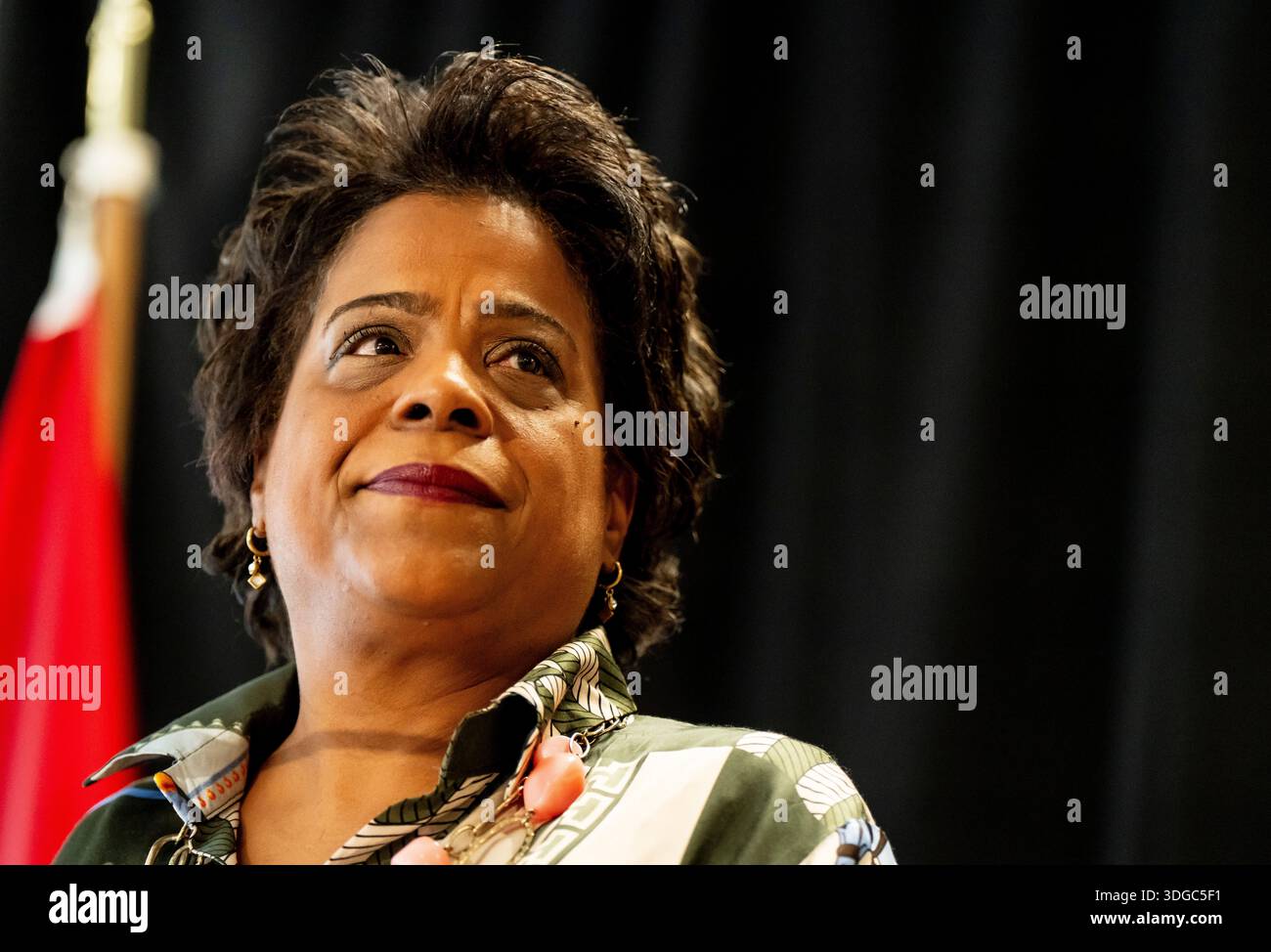 Federal Health Minister Marjorie Michel makes an announcement in ...