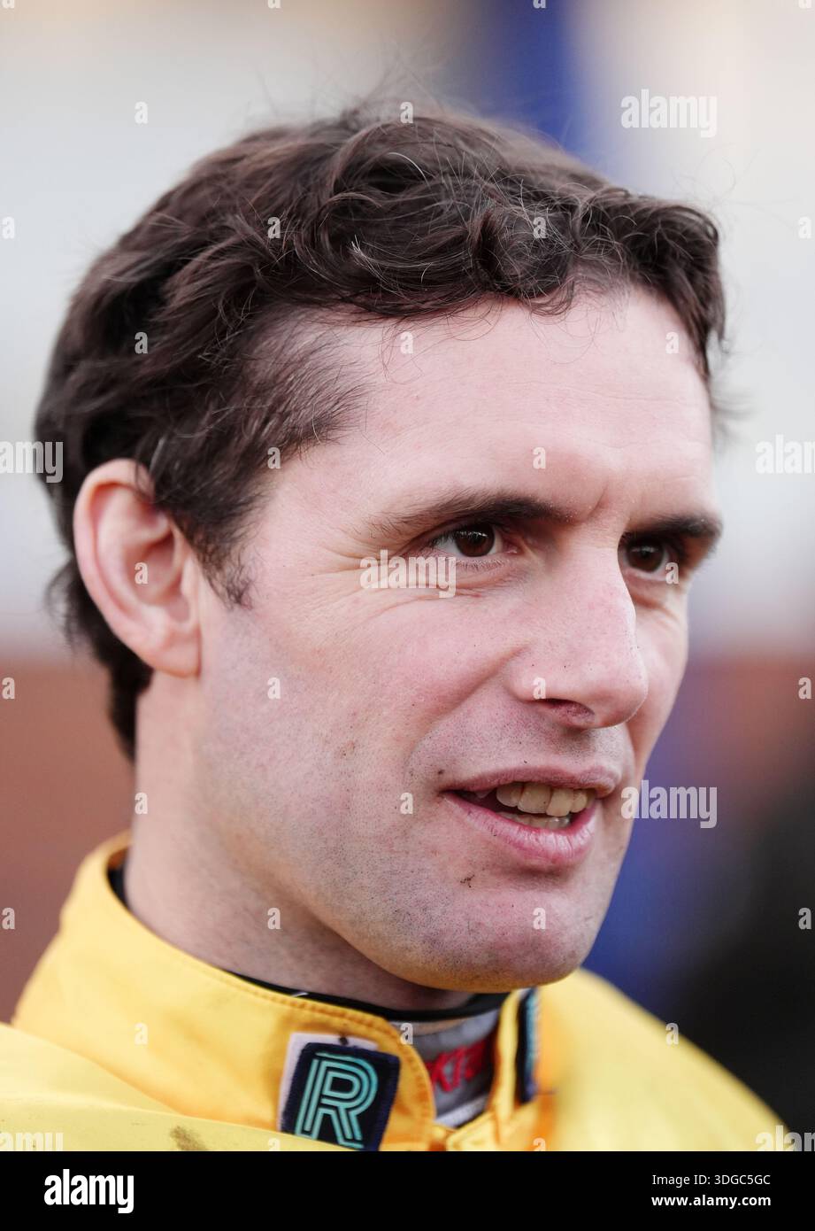 Jockey David Bass after winning the Fitzdares Sovereign Handicap Hurdle ...