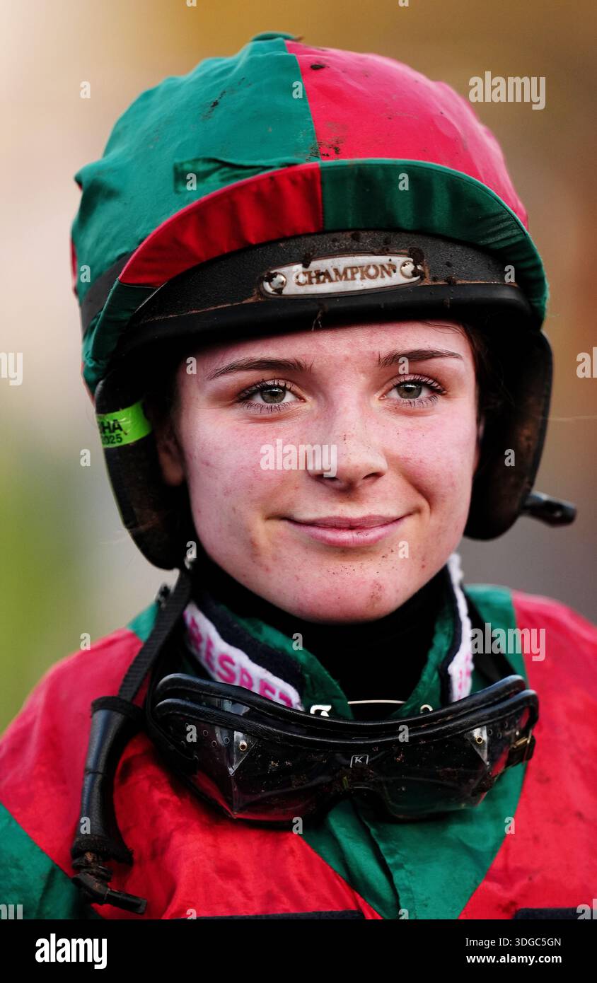 Jockey Fern O'Brien at Royal Windsor racecourse. Picture date: Friday ...