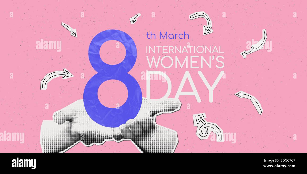 Give To Gain IWD 2026 banner template vector illustration Stock Vector ...