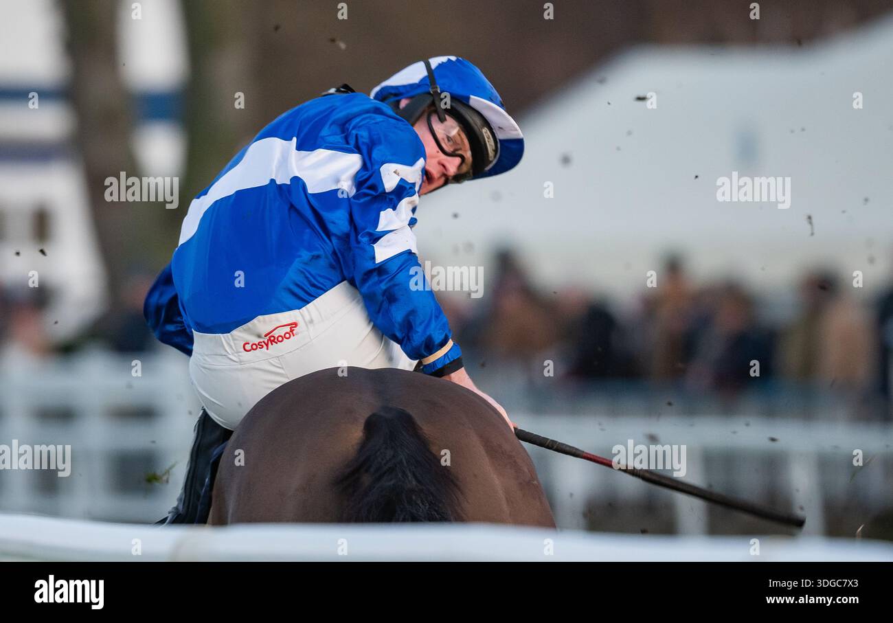 Windsor, UK, Friday 16th January 2026; Officer Of State and jockey ...
