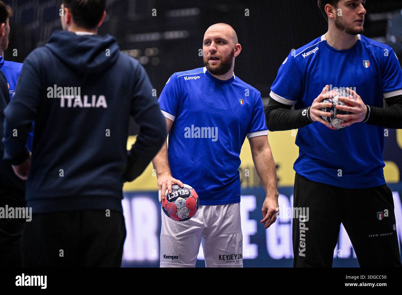 Jeremi Pirani of Italy during Men's EHF Euro 2026 - Iceland vs Italy ...