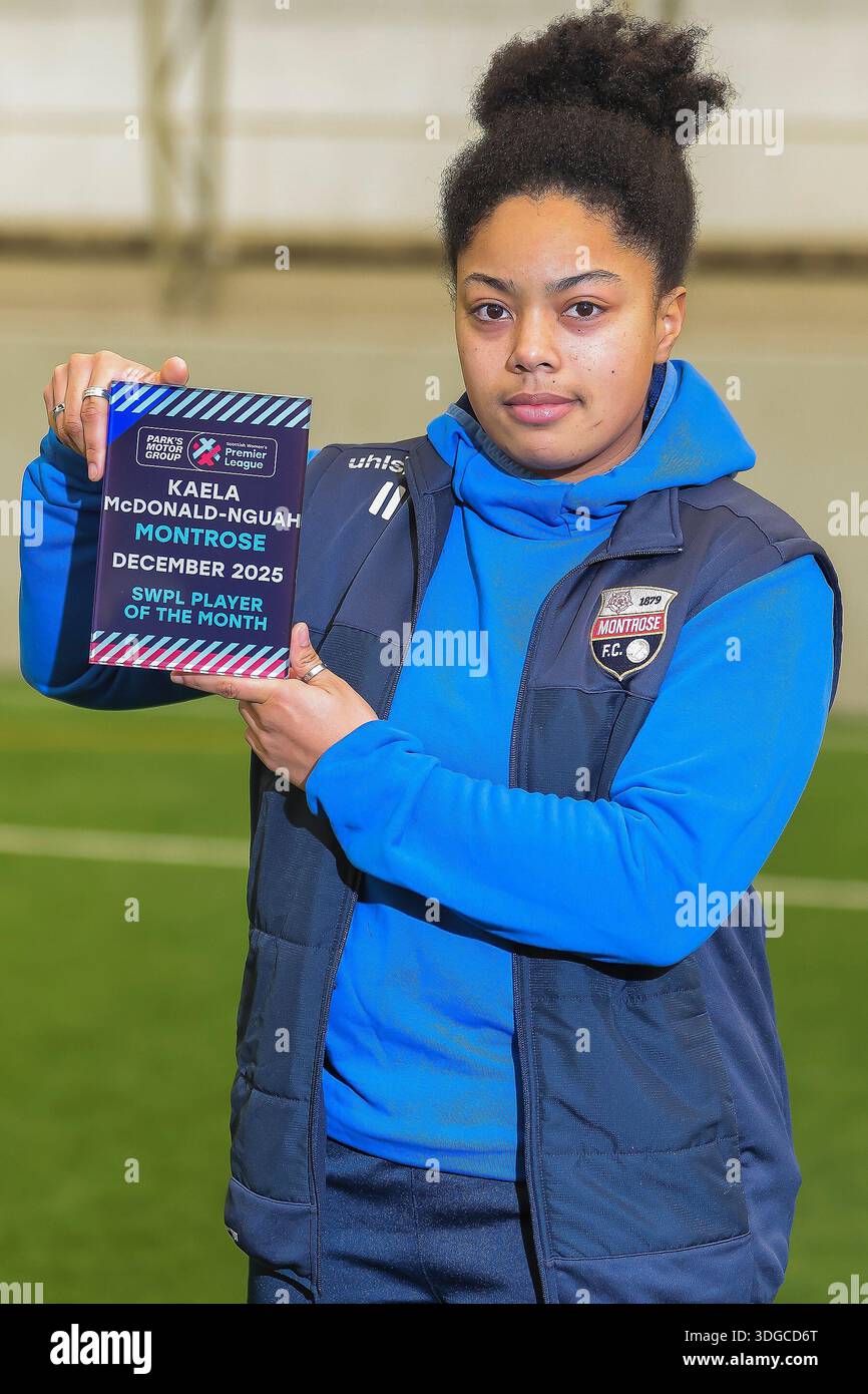 Hamilton, Scotland. 16 January 2026. Kaela McDonald-Nguah - Montrose FC ...