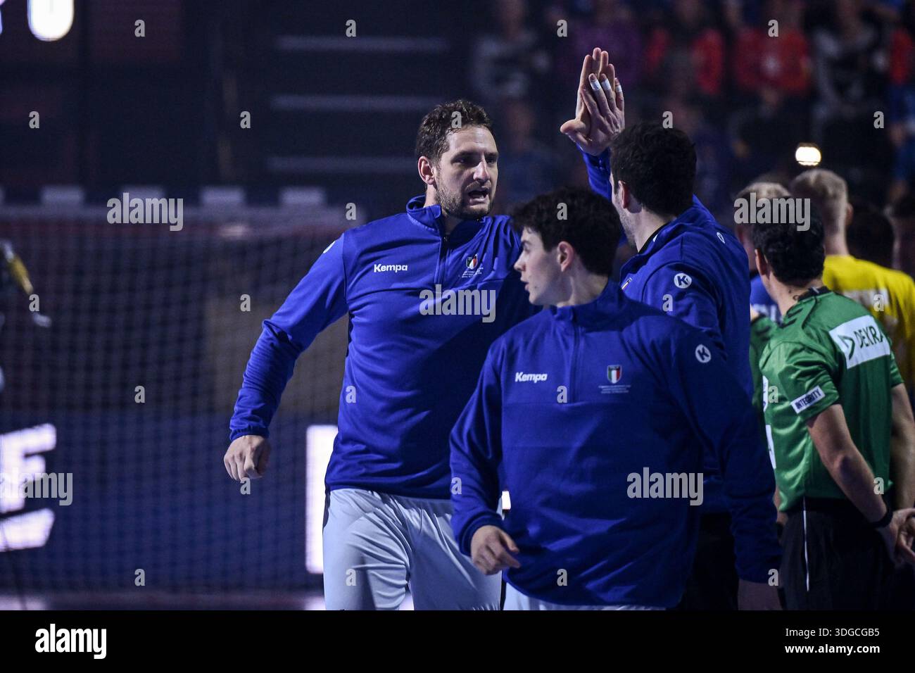 Kristianstad, Sweden. 16th Jan, 2026. Iceland vs Italy, Handball match ...