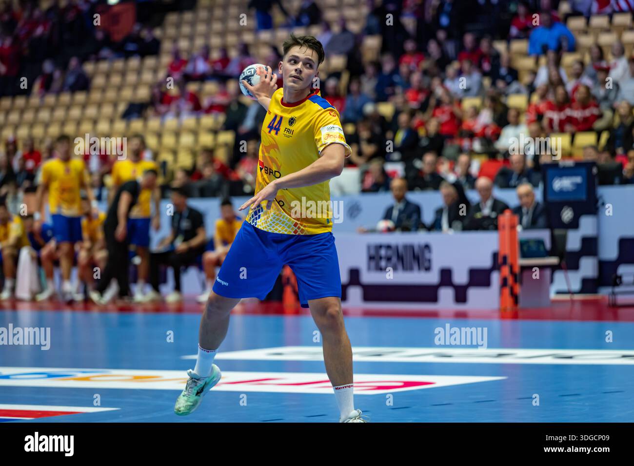 HERNING, DENMARK - JANUARY 16: Daniel Stanciuc (Romania, 44) in attack ...
