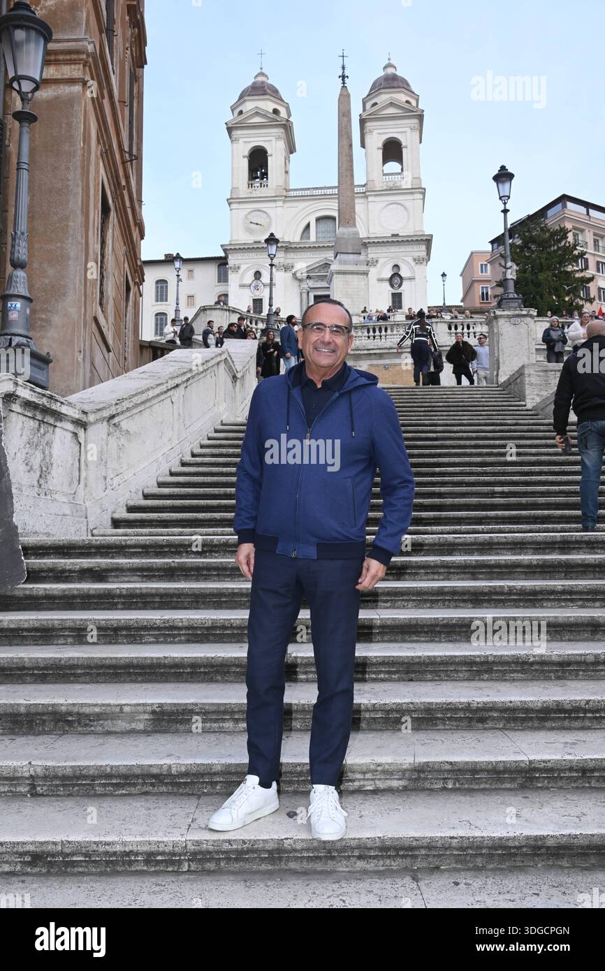 Rome, Italy. 16th Jan, 2026. Rome: Piazza di Spagna. Carlo Conti's ...
