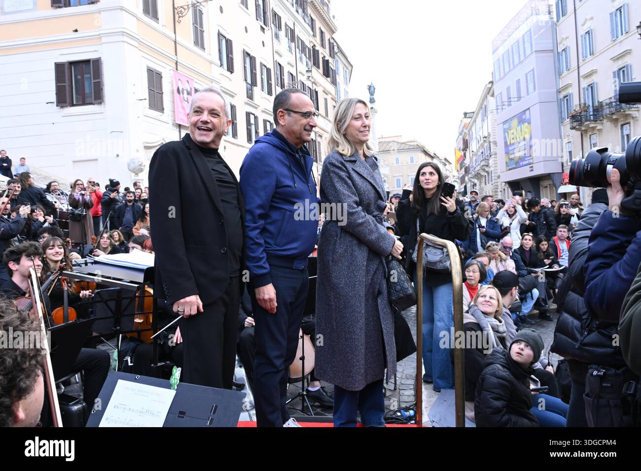 Rome, Italy. 16th Jan, 2026. Rome: Piazza di Spagna. Carlo Conti's ...