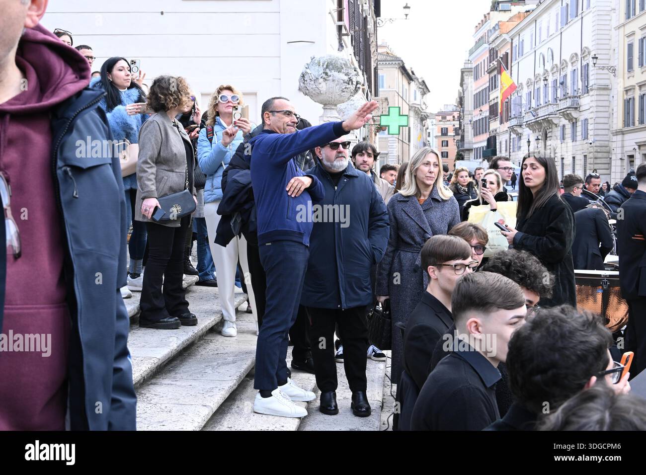 Rome, Italy. 16th Jan, 2026. Rome: Piazza di Spagna. Carlo Conti's ...